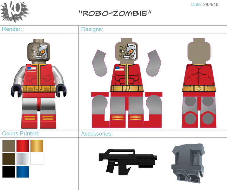 Kyle Osterhoudt | Robo-Zombie Custom LEGO Minifigure
